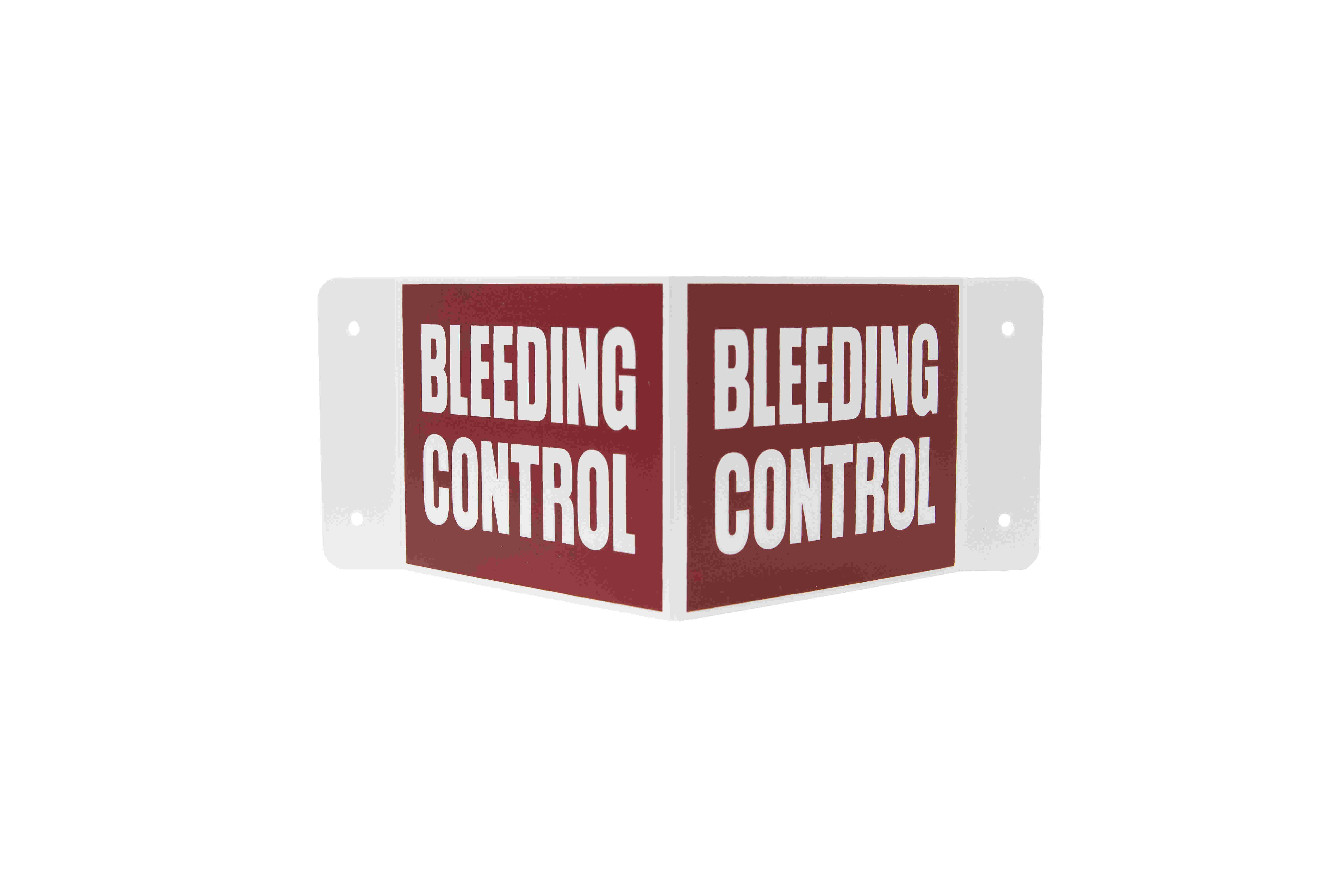 Bleeding Control Sign and Stop the Bleed wall sign